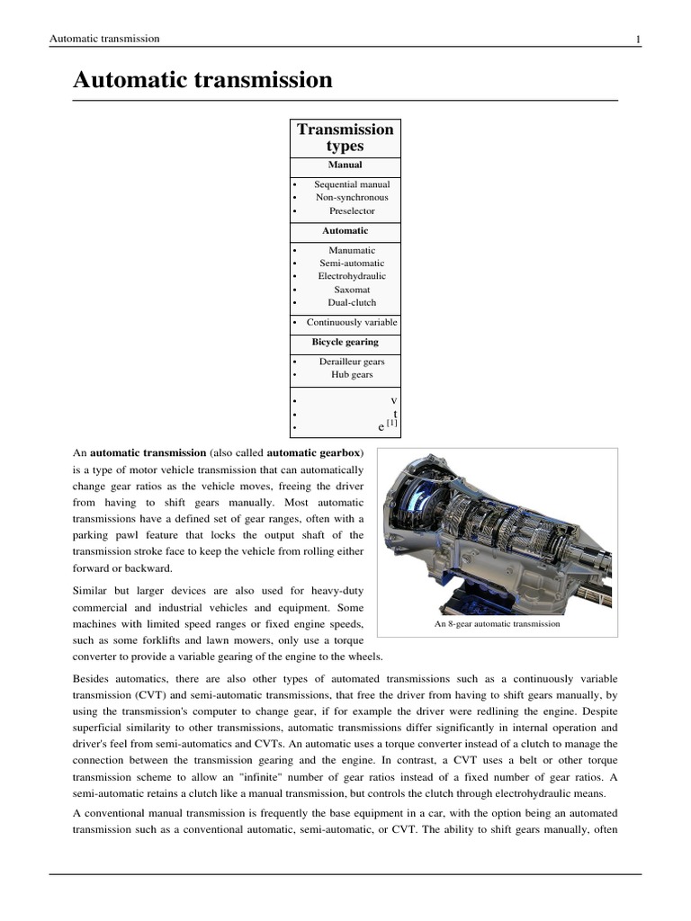 Automatic Transmission | PDF | Automatic Transmission | Manual Transmission