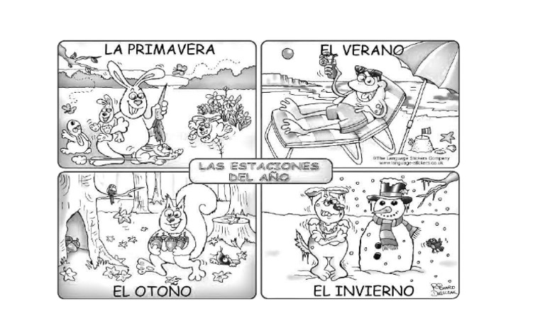 Estaciones Del Año para Colorear | PDF
