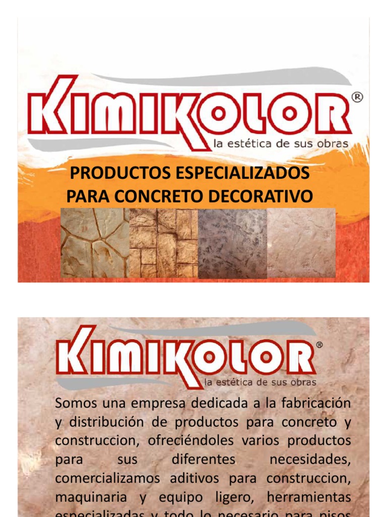 Presentacion Kimikolor 10-6-15 | PDF | Hormigón | Pigmento