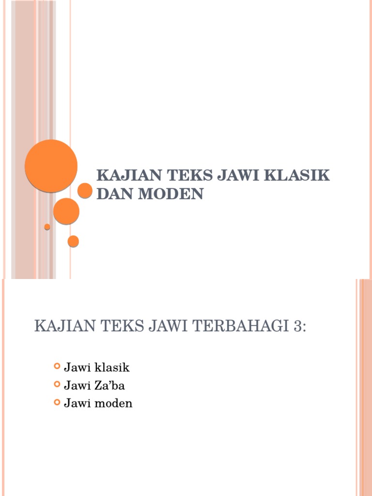 Kajian Teks Jawi Klasik Dan Moden | PDF