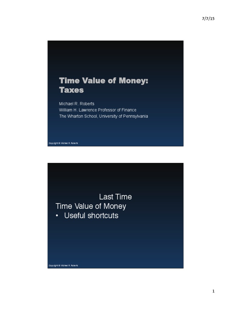 Mod 4 - TVM - Taxes - Slides | PDF | Home Equity Line Of Credit | Interest