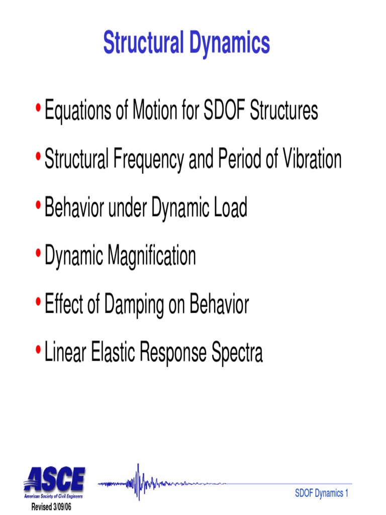 SDOF Dynamics | PDF | Dynamical System | Dynamics (Mechanics)