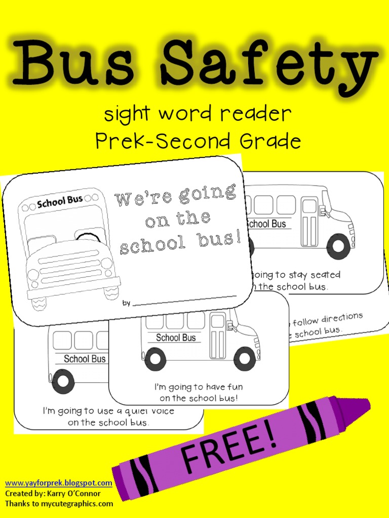 Bus Safety: Sight Word Reader Prek-Second Grade | PDF