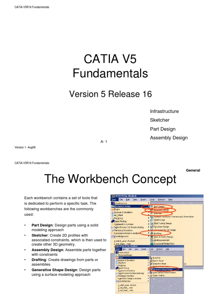 CATIA V5R16 User Guide | PDF | Tangent | Cartesian Coordinate System