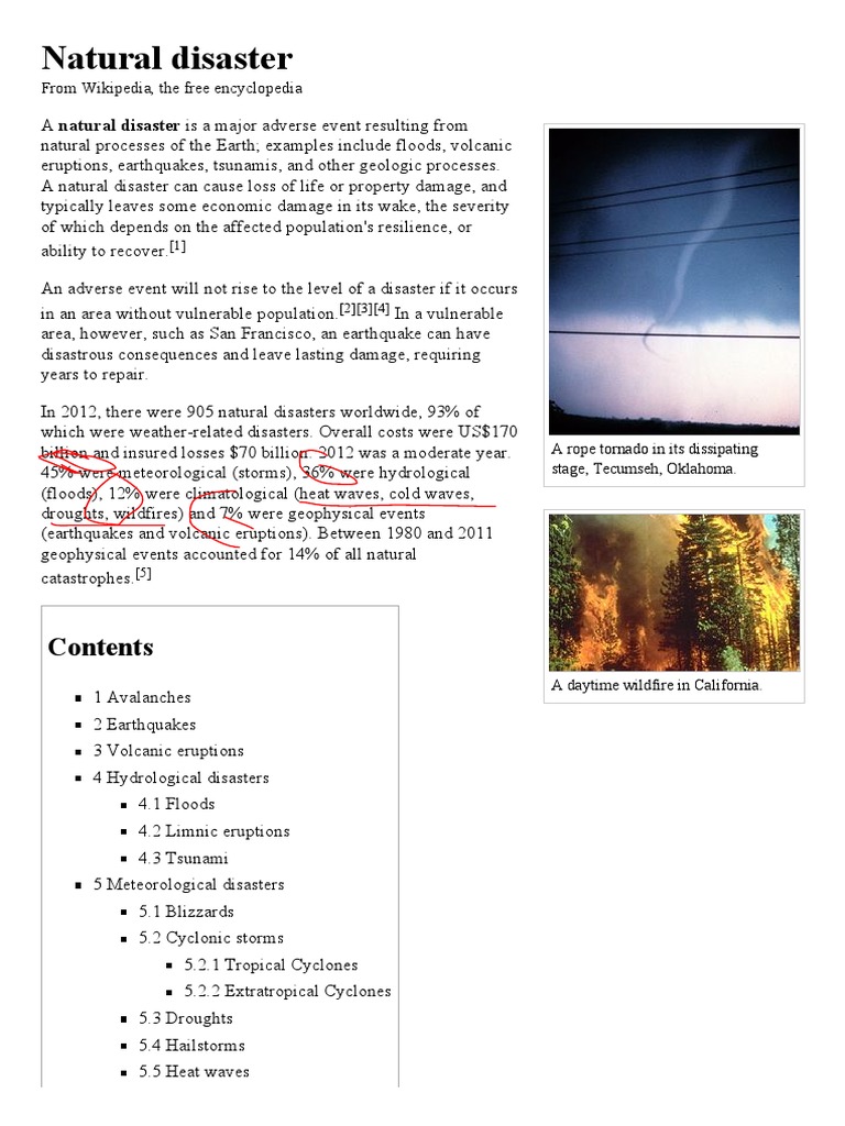 Natural Disaster | PDF | Tropical Cyclones | Natural Disasters