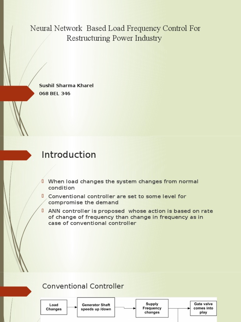Neural Network Based Load Frequency Control For Restructuring | PDF
