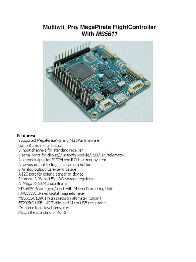 Multiwii - Pro - MegaPirate Flight Controller With MS611 | PDF ...