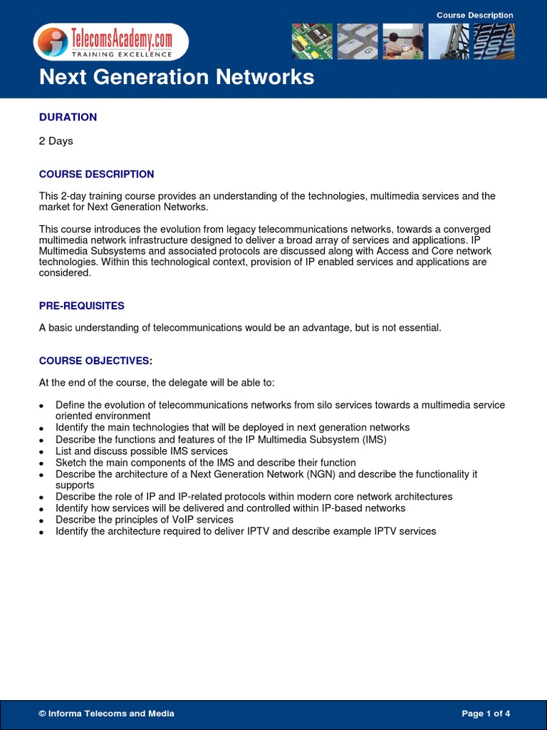 Next Generation Networks | PDF | Ip Multimedia Subsystem | Internet ...