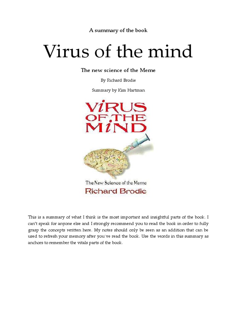 Virus of the Mind Summary | Meme | Evolution