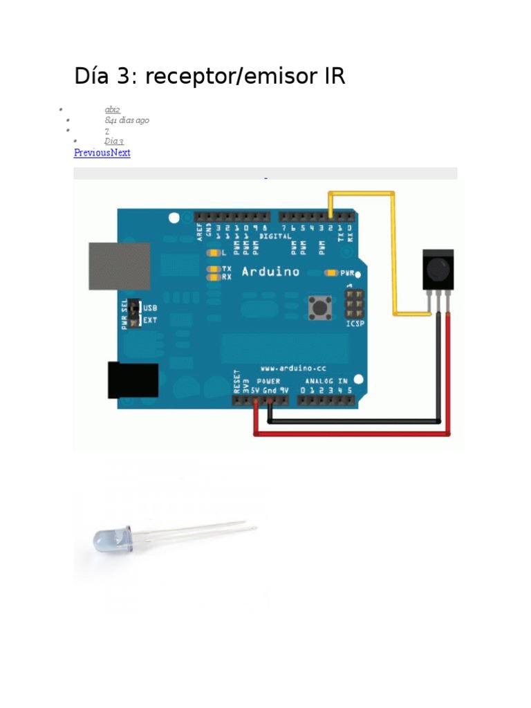 Receptor y Emisor IR con Arduino | PDF | Infrarrojo | Radiación ...