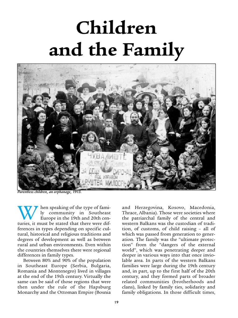 Children and The Family: Parentless Children, An Orphanage, 1913 | PDF ...