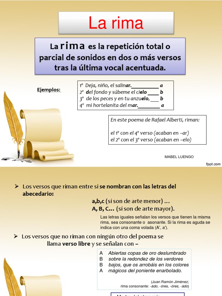 La Rima | PDF | Rima | Palabra