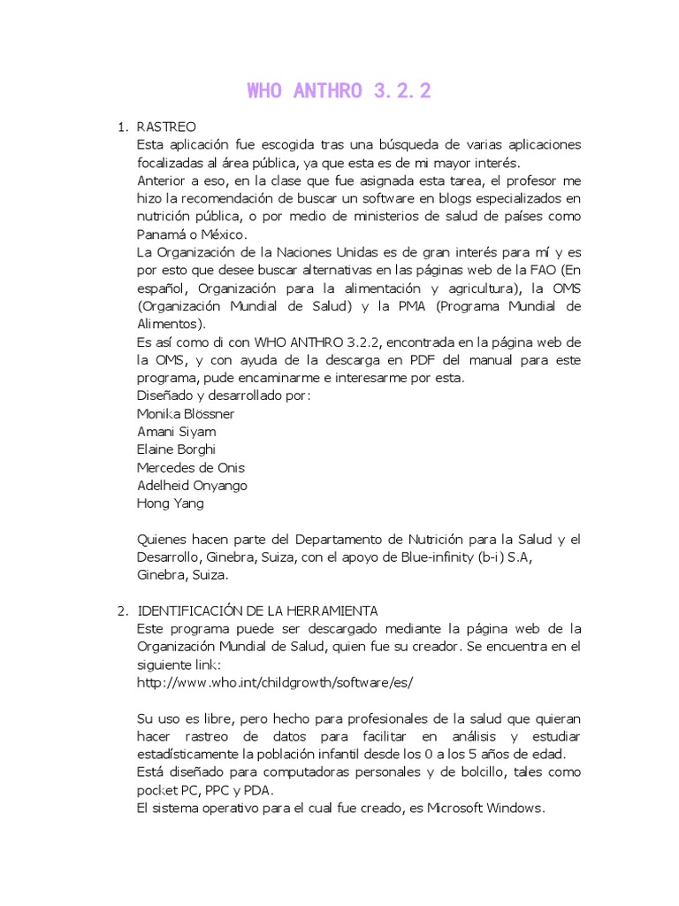 Who Anthro 3.2.2 | PDF | Computadoras personales | Software