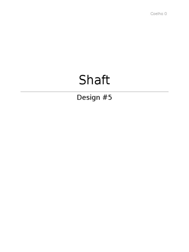 Machine Design - Shaft | PDF