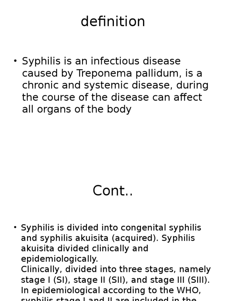 Sifilis Stadium I Dan II | PDF | Labia | Epidemiology