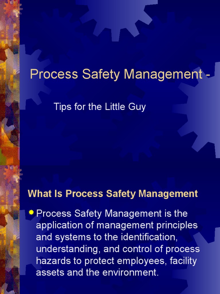 Process Safety Management Presentation | Safety | Technology