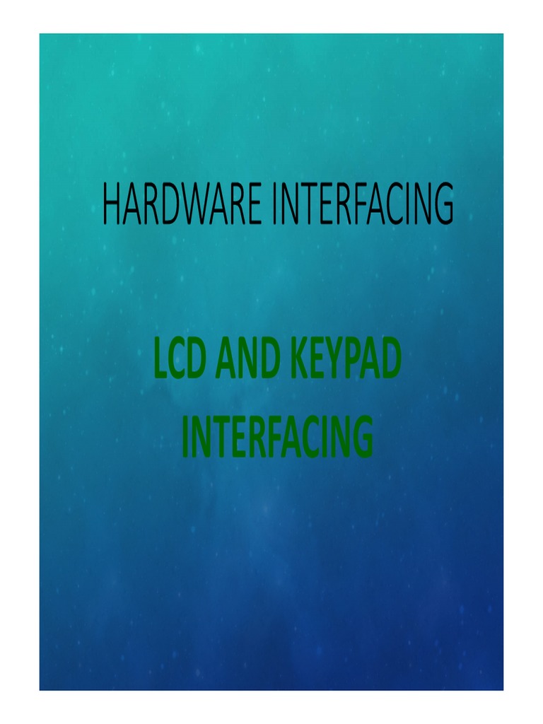6 3 Lcd And Keypad Pdf Liquid Crystal Display Office Equipment