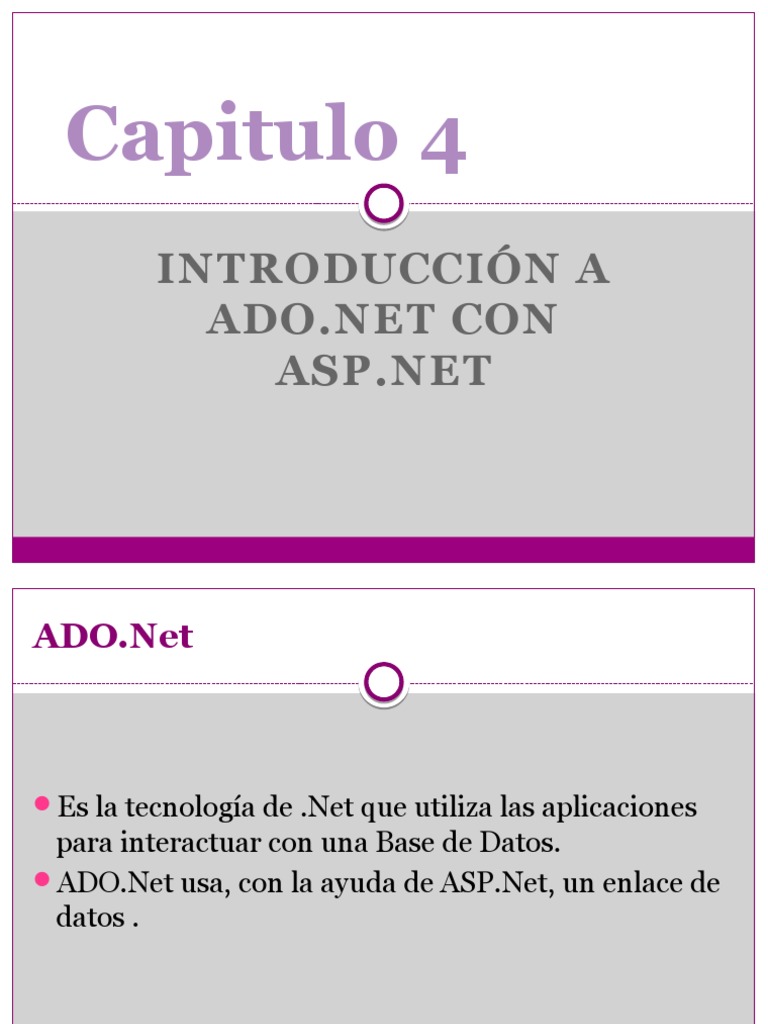 Guía ADO.NET para ASP.NET Developers | PDF | SQL | Servidor SQL de ...