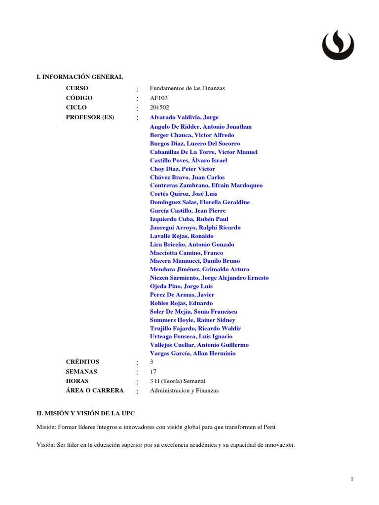 AF103 Fundamentos de Las Finanzas 201502 | PDF | Toma de decisiones | Aparición