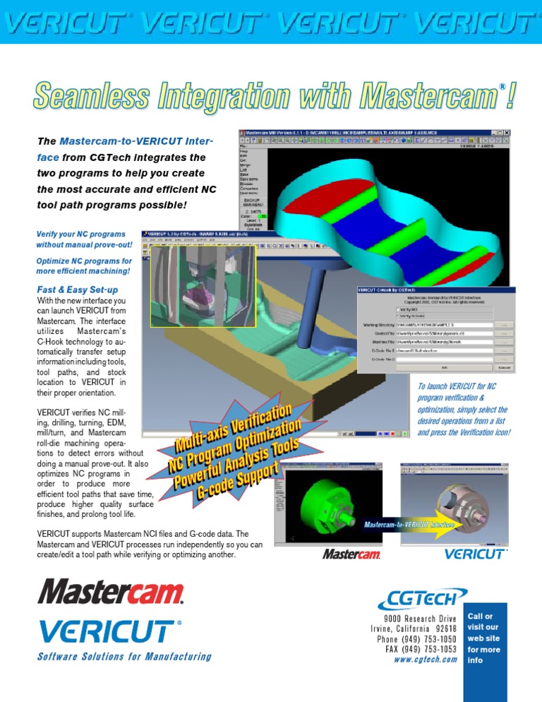 Mastercam-VERICUT Integration Guide | PDF