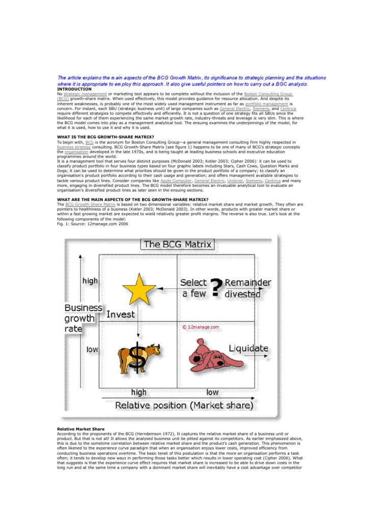 Growth Matrix | PDF | Strategic Management | Business