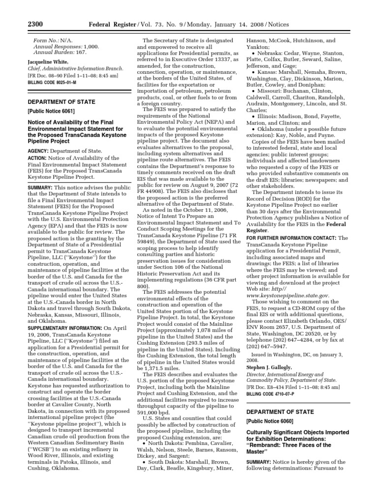 Notice: Culturally Significant Objects Imported For Exhibition ...