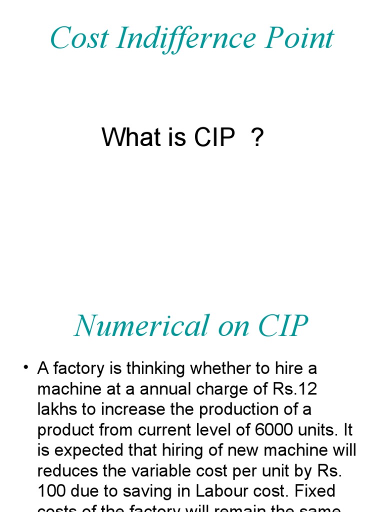 Numerical On CIP | PDF | Cost | Pricing