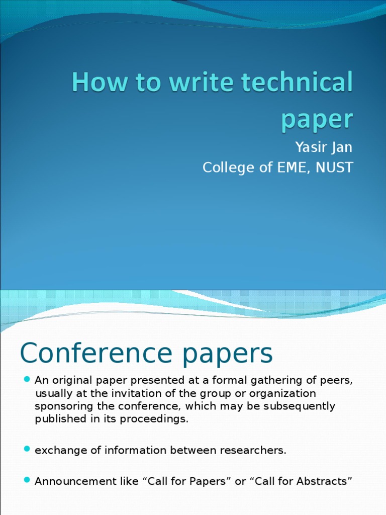 How To Write Technical Paper | Download Free PDF | Abstract (Summary ...