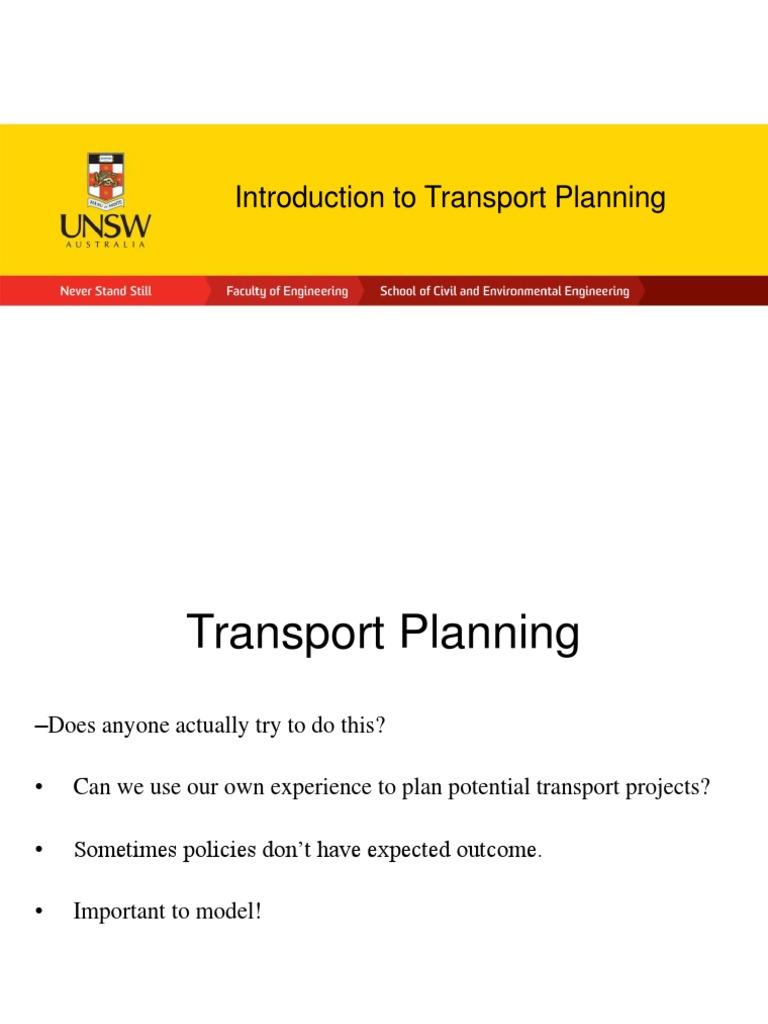 Understanding Transport Planning Basics | PDF | Economic Growth ...