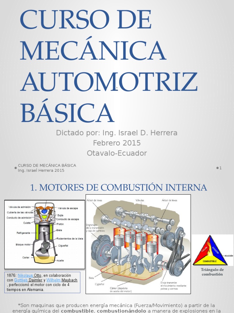 Curso de Mecánica Automotriz Básica-Ing. Israel Herrera | PDF | Pistón ...