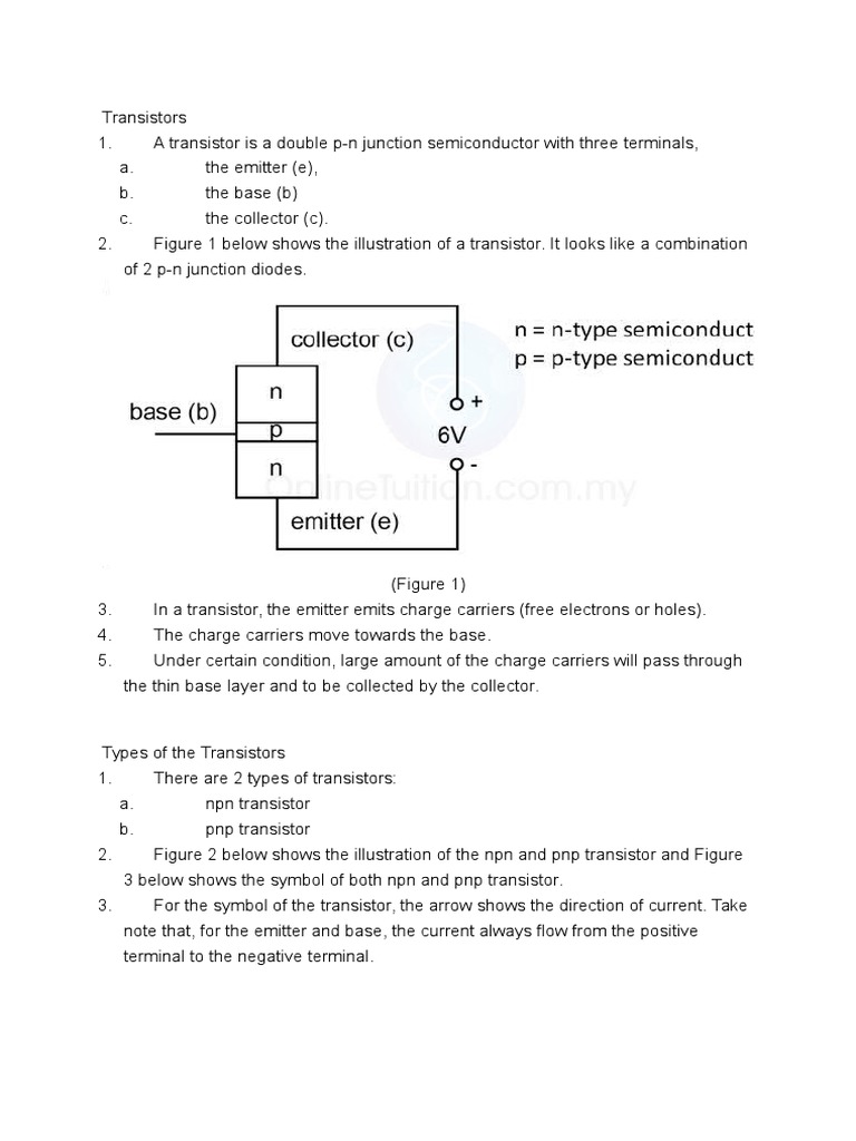 A Comprehensive Overview of Transistors: Their Structure, Operation ...