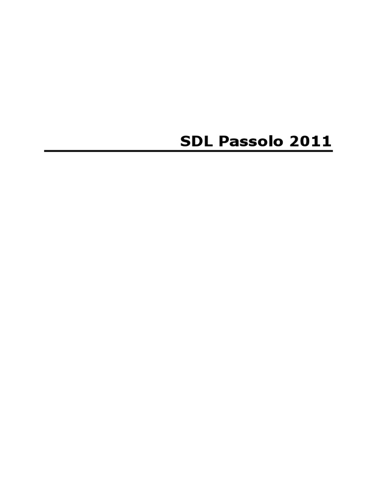 SDL Passolo 2011 User Guide | PDF | Computer Keyboard | Computer File