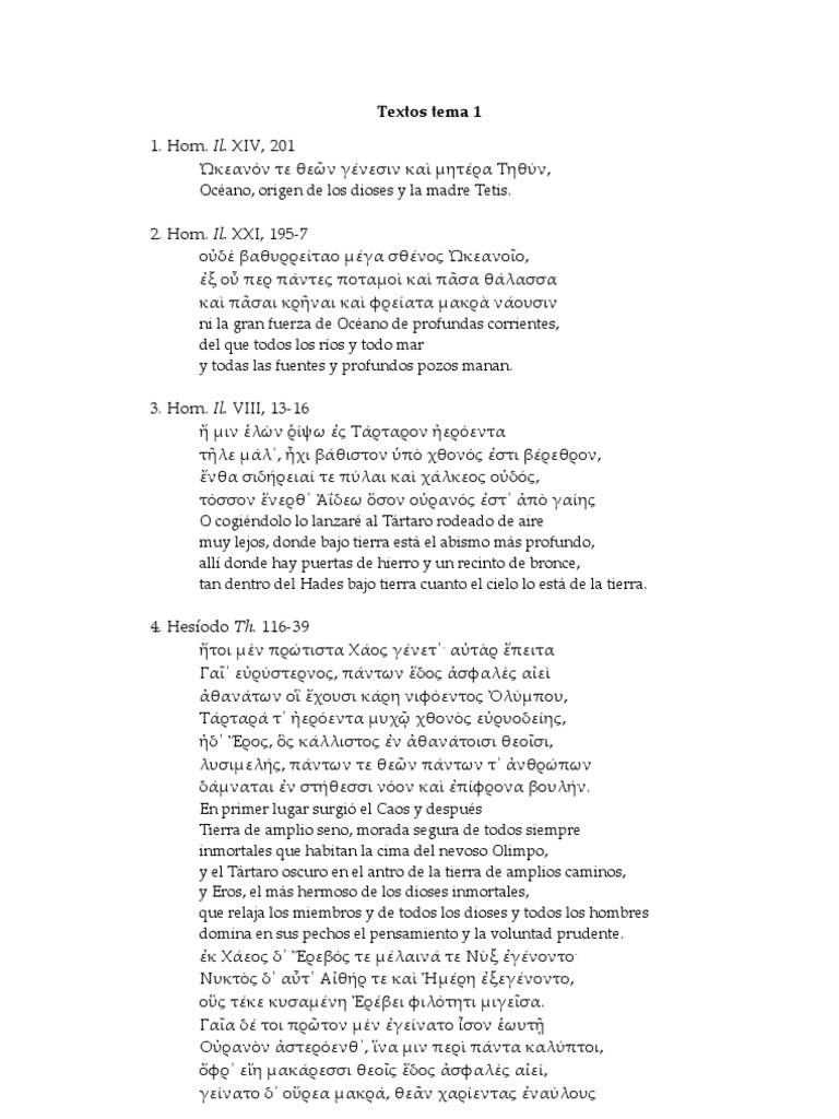 Textos Temas Pensamiento Griego | Filosofía griega antigua | Antigua Grecia