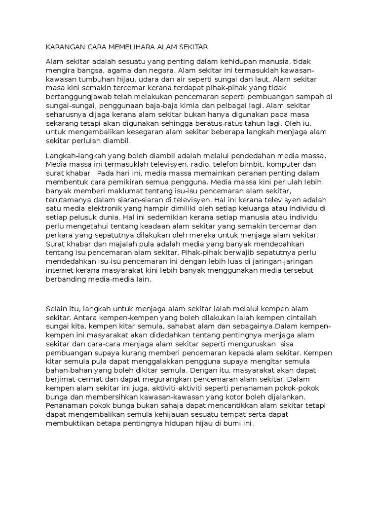 Karangan Alam Sekitar 250 Patah Perkataan Contoh Kara - vrogue.co Karangan Alam Sekitar 250 Patah Perkataan Contoh Kara - vrogue.co