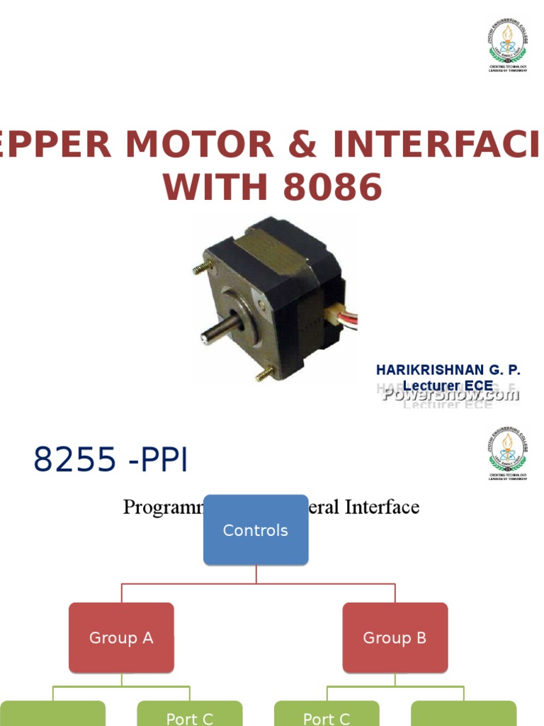 Stepper Motor & Interfacing WITH 8086: Harikrishnan G. P. Lecturer ECE | PDF