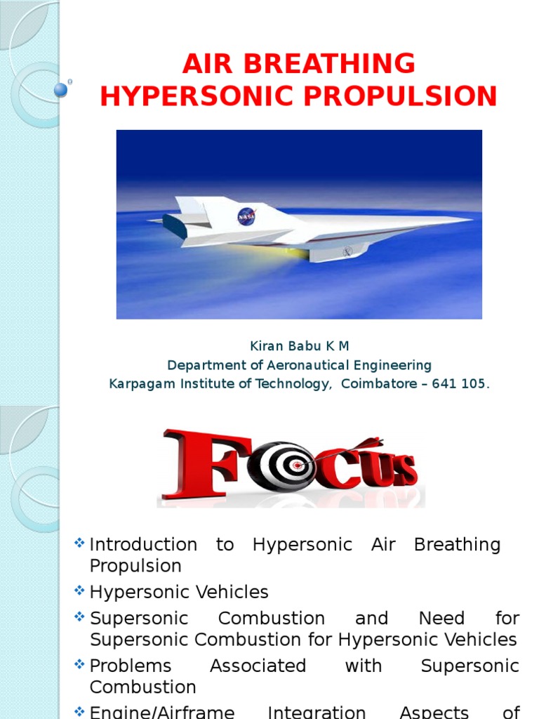 Air Breathing Hypersonic Propulsion | PDF | Hypersonic Speed ...