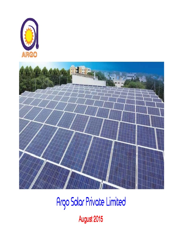 Argo Solar - Company Profile | PDF | Solar Power | Physical Universe