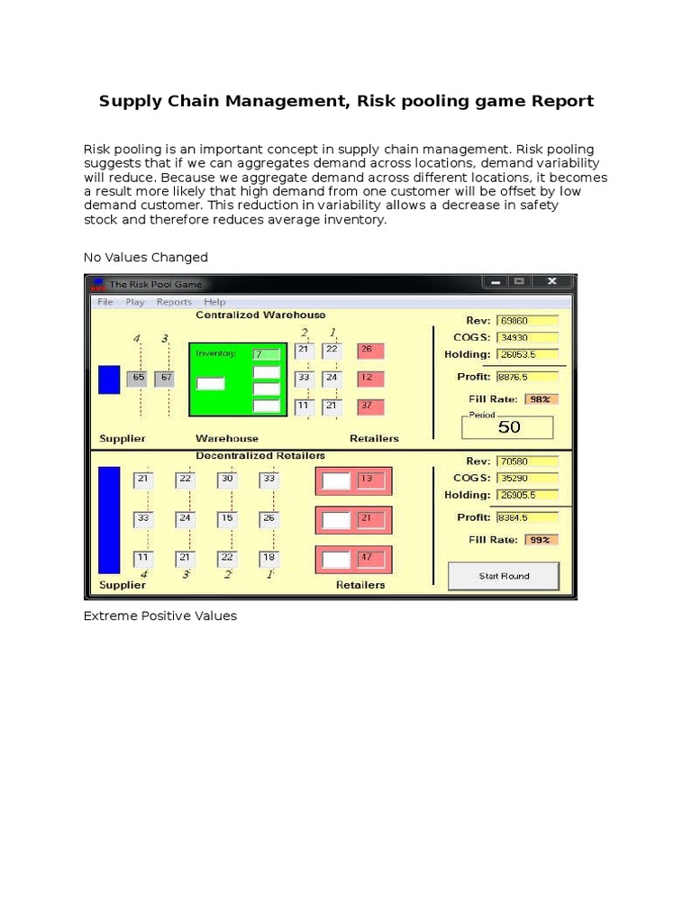 Risk Pooling in Supply Chain Management | PDF