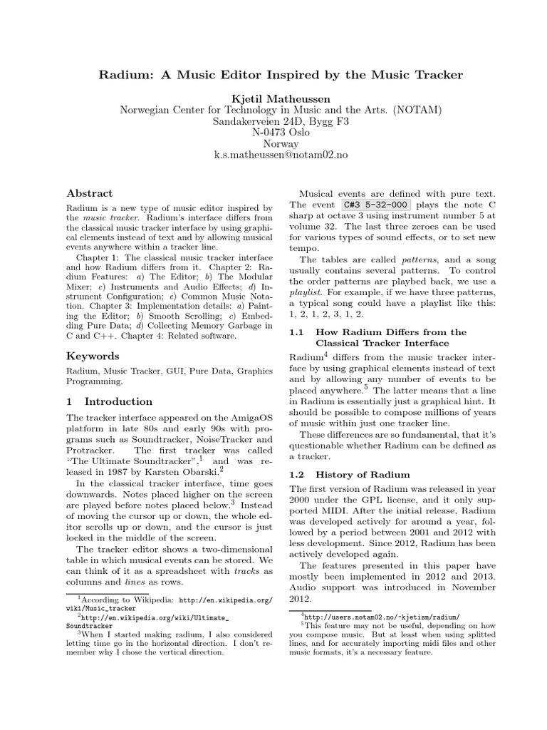 Radium Info | PDF | Tempo | Computer Engineering