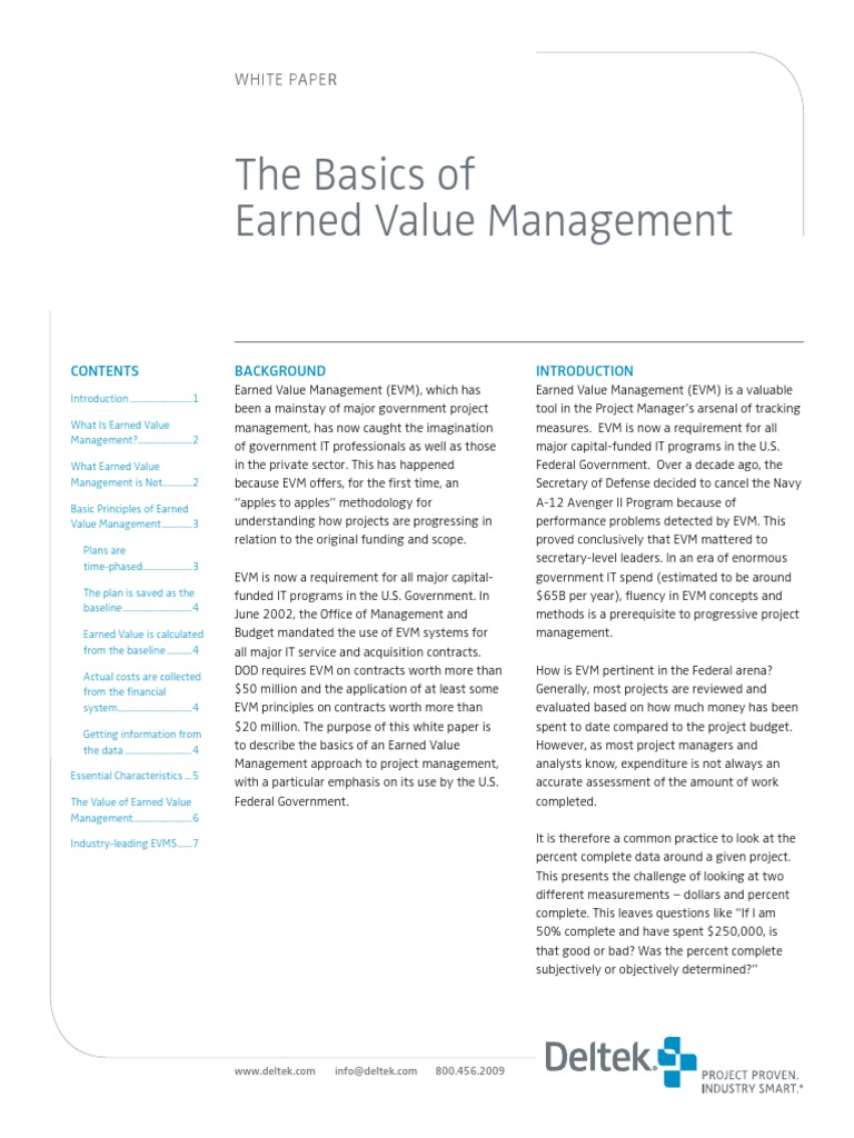 Basics of Earned Value Management | Download Free PDF | Project ...
