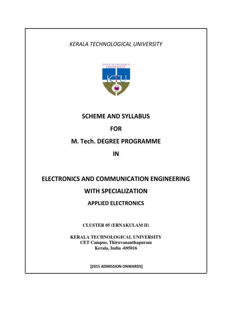 M.Tech ECE Syllabus & Scheme | PDF | Cellular Network | Mosfet