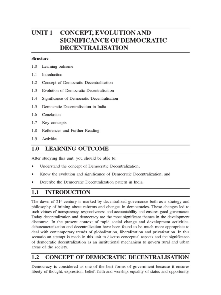 Unit-1 Concept, Evolution and Significance of Democratic ...