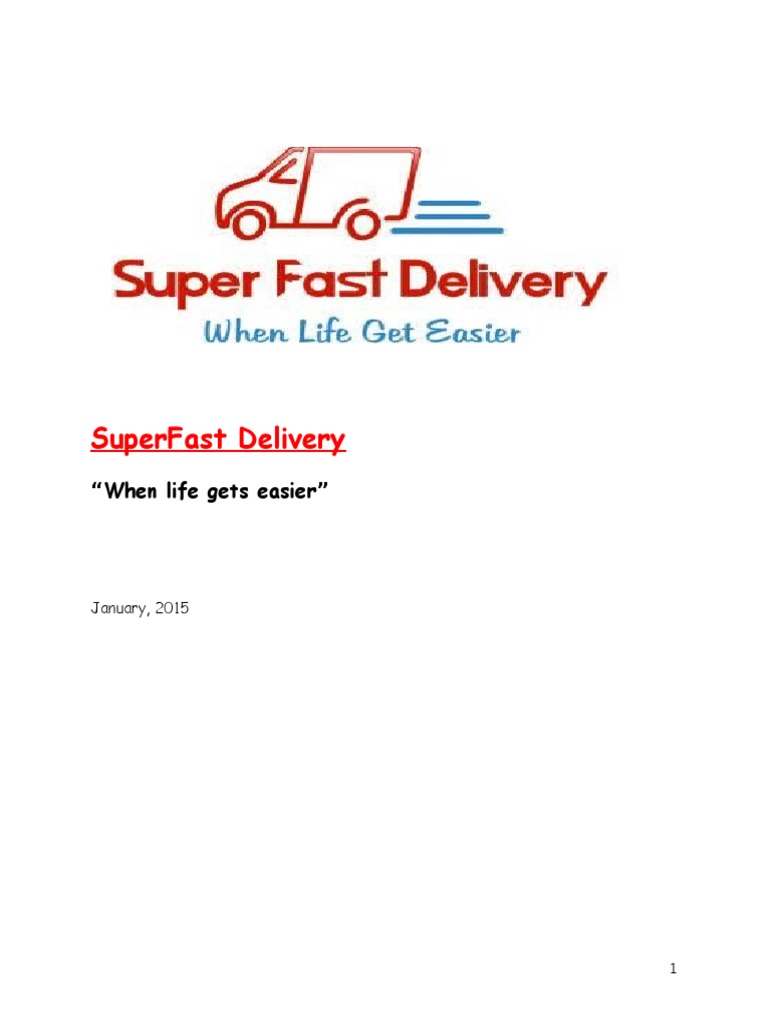 SuperFast Delivery: 24/7 Errand Service | PDF | Risk | Retail