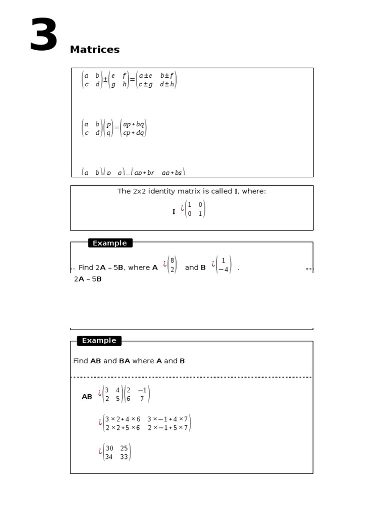 Matrix Operations for Math Students | PDF | Computers