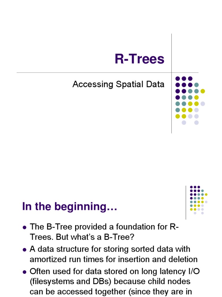R Trees Advanced Data Structures Algorithms Data Management