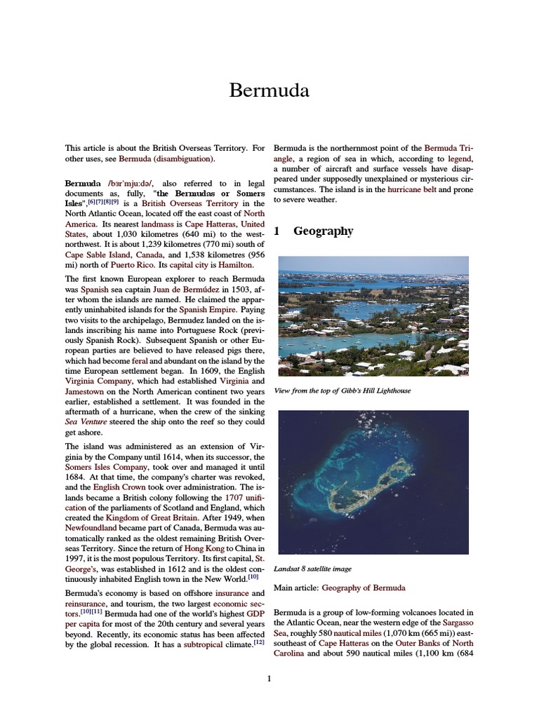 Bermuda: British Overseas Territory Overview | PDF | Bermuda | Privateer