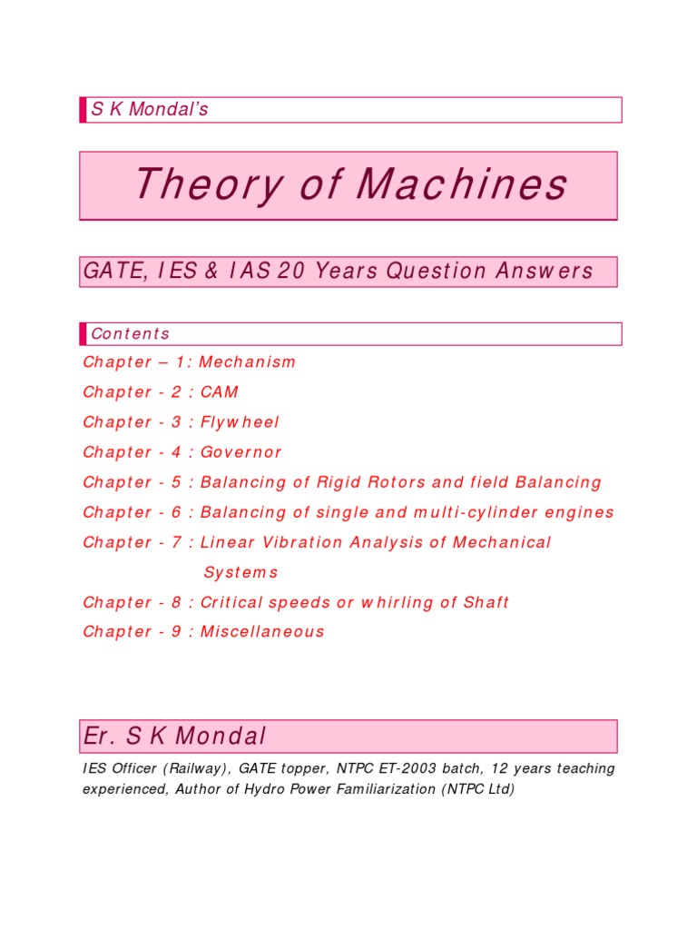 Theory of Machines | PDF | Torque | Acceleration