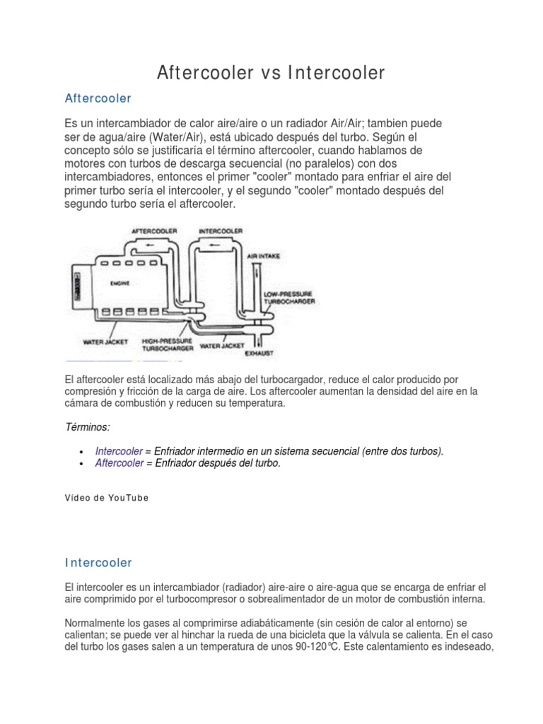 Aftercooler Vs Intercooler | PDF | Turbocompresor | Termodinámica ...