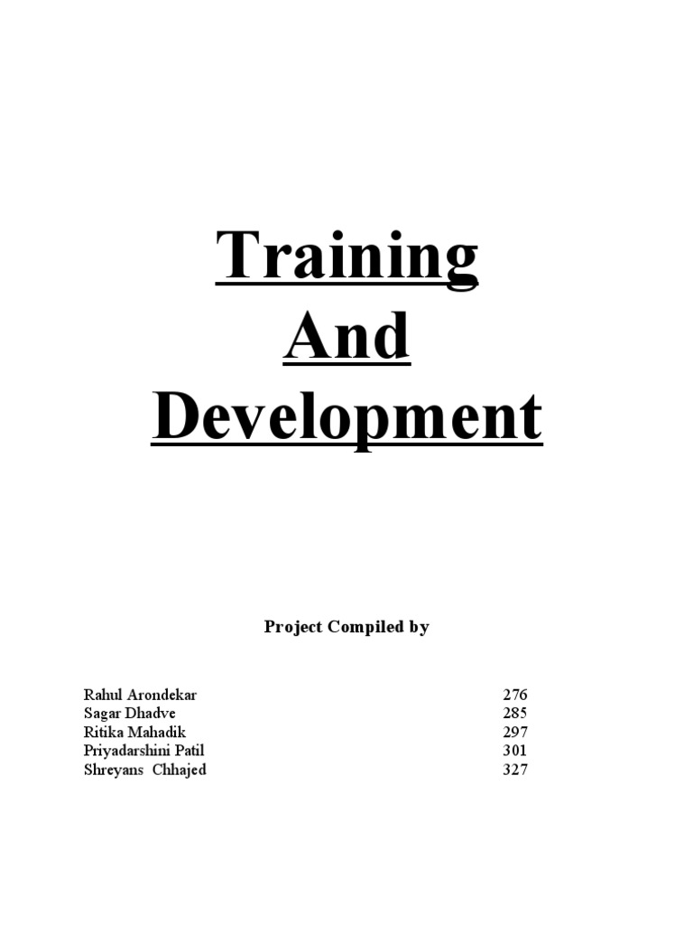 Training Development | PDF
