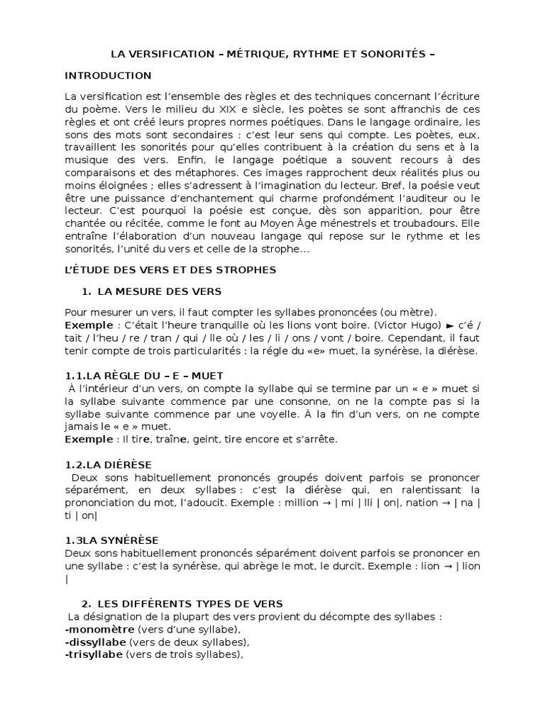 La Versification